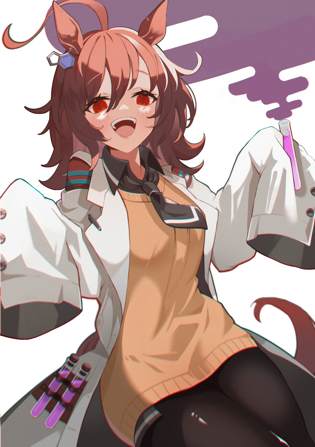 sansaisoba uma musume pretty derby agnes tachyon (umamusume) animal ears pantyhose sweater tail ...